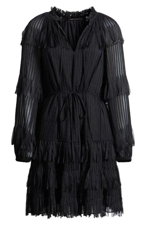Kobi Halperin Nora Long Sleeve Chiffon Cocktail Dress