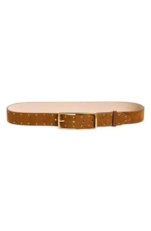 Rag & Bone Rebound Studded Suede Belt - Brown