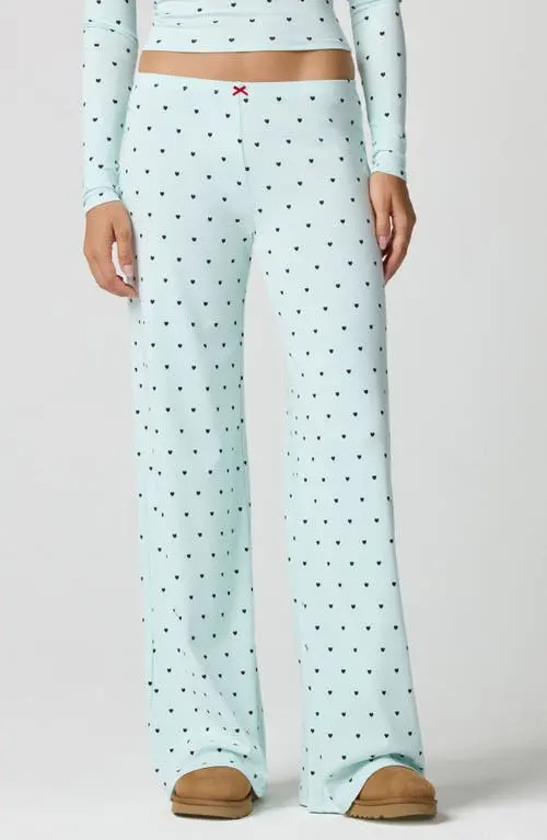 FLORENCE BY MILLS Rib Print Pants - Blue/teal Polka Dots