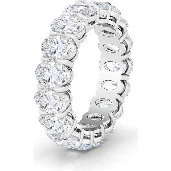 HAUTECARAT 18k Gold Lab Grown Diamond Eternity Ring - White Gold