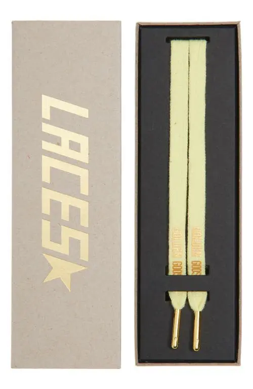 GOLDEN GOOSE Logo Shoelaces - Giallo