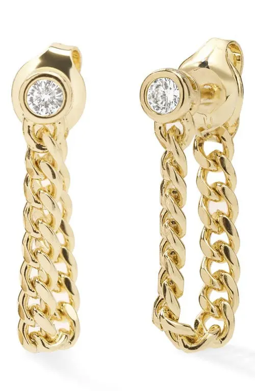 Melinda Maria Baby Julian Chain Hoop Earrings - Goldhite