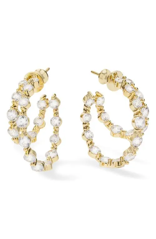 Melinda Maria She's An Icon Double Hoop Earrings - Goldhite
