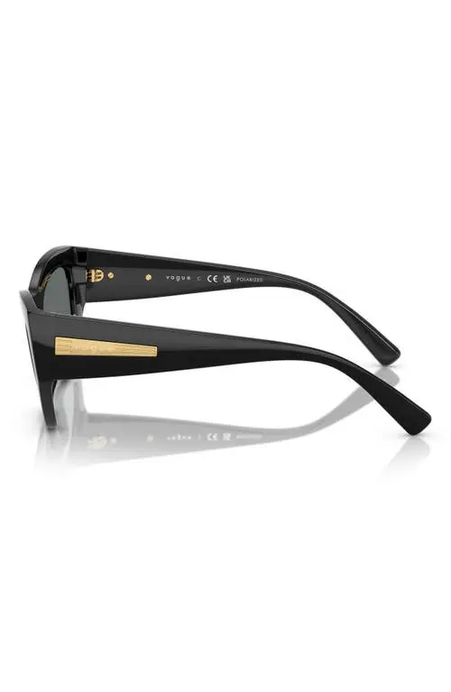 VOGUE 53mm Irregular Sunglasses - Black