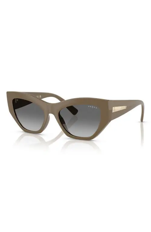 VOGUE 53mm Irregular Sunglasses - Brown Grey