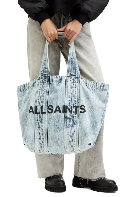 ALLSAINTS Izzy Denim Tote - Bleached Blue