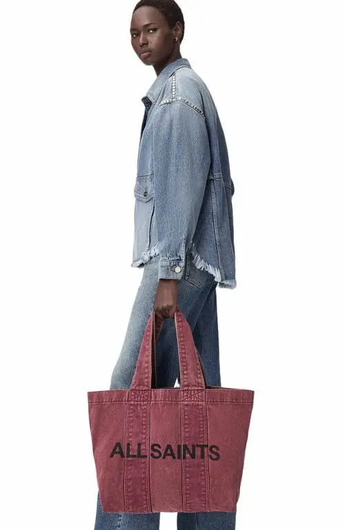 ALLSAINTS Izzy Denim Tote - Raspberry Pink
