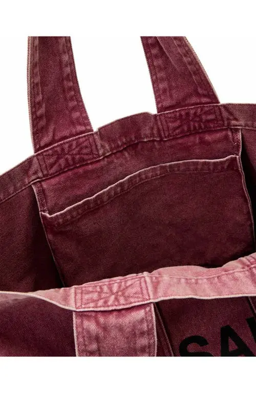 ALLSAINTS Izzy Denim Tote - Raspberry Pink