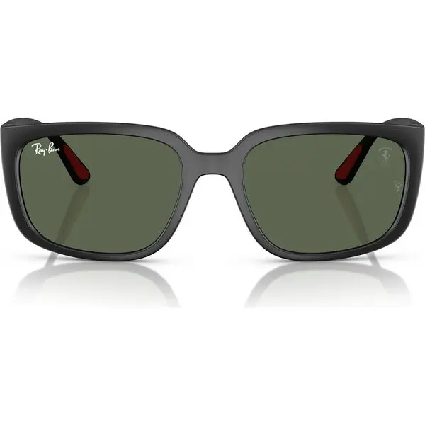 Ray-ban X Scuderia Ferrari 57mm Square Sunglasses - Matte Black