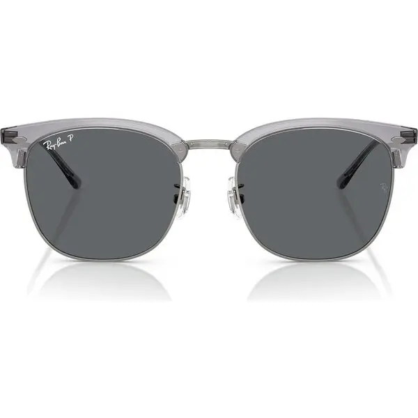 Ray-ban Polarized Half Rim Sunglasses - Gunmetal