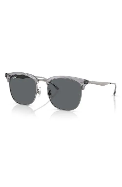 Ray-ban Polarized Half Rim Sunglasses - Gunmetal