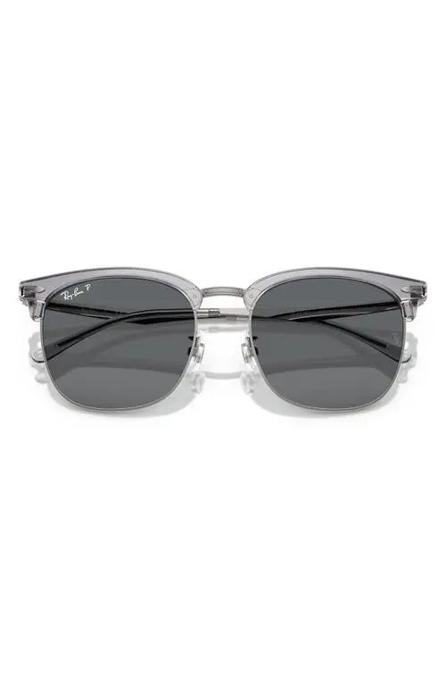 Ray-ban Polarized Half Rim Sunglasses - Gunmetal
