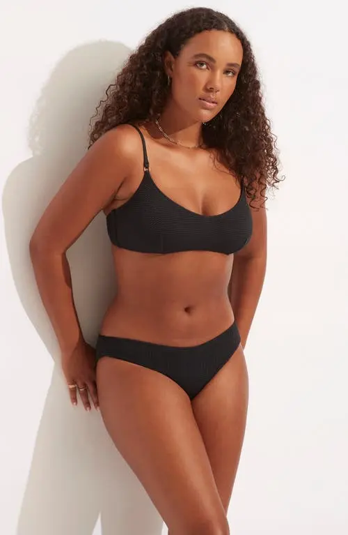 Seafolly Sea Dive Hipster Bikini Bottom - Black