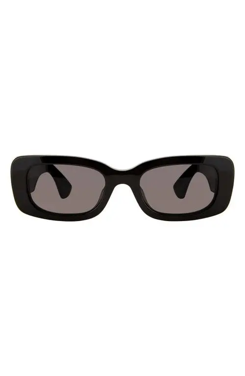 Kurt Geiger Rectangular Sunglasses - Black/ Smoke