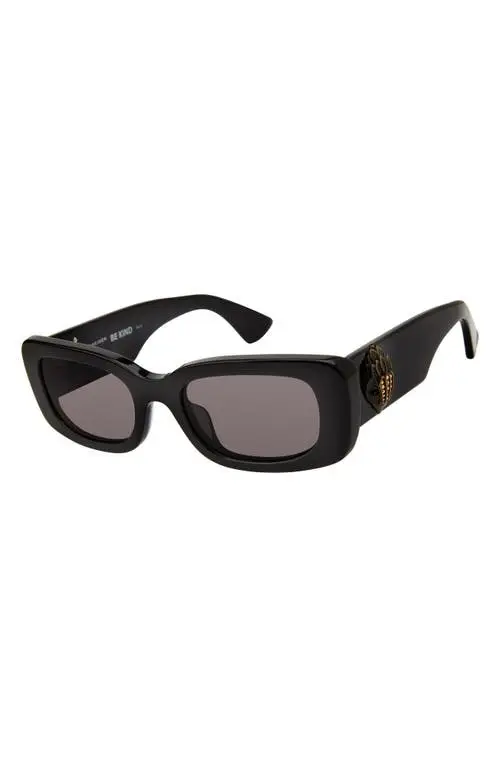 Kurt Geiger Rectangular Sunglasses - Black/ Smoke