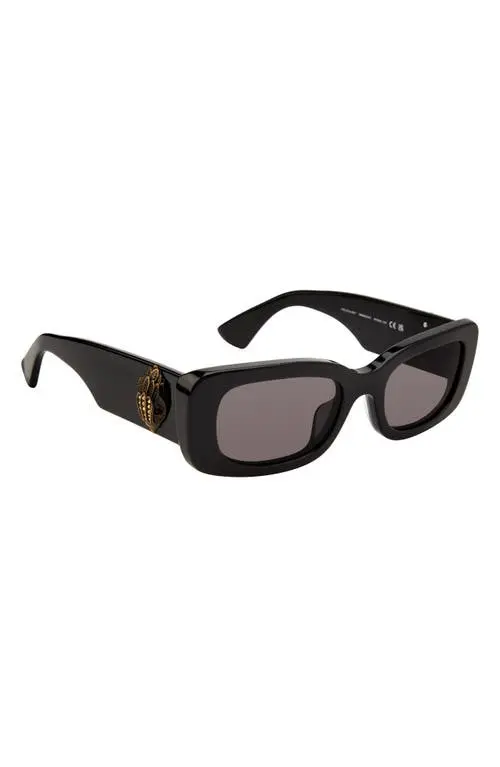 Kurt Geiger Rectangular Sunglasses - Black/ Smoke