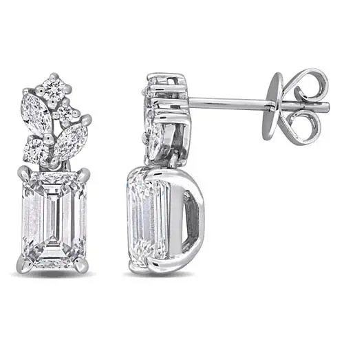 JULIANNA B. Lab-grown Diamond Drop Earrings - White Gold