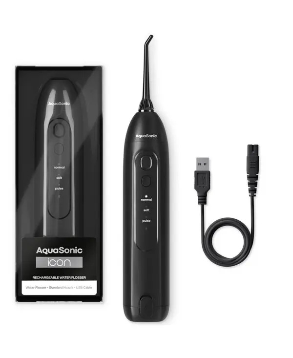 AQUASONIC Icon Electric Water Flosser - Black