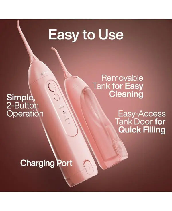 AQUASONIC Icon Electric Water Flosser - Pink