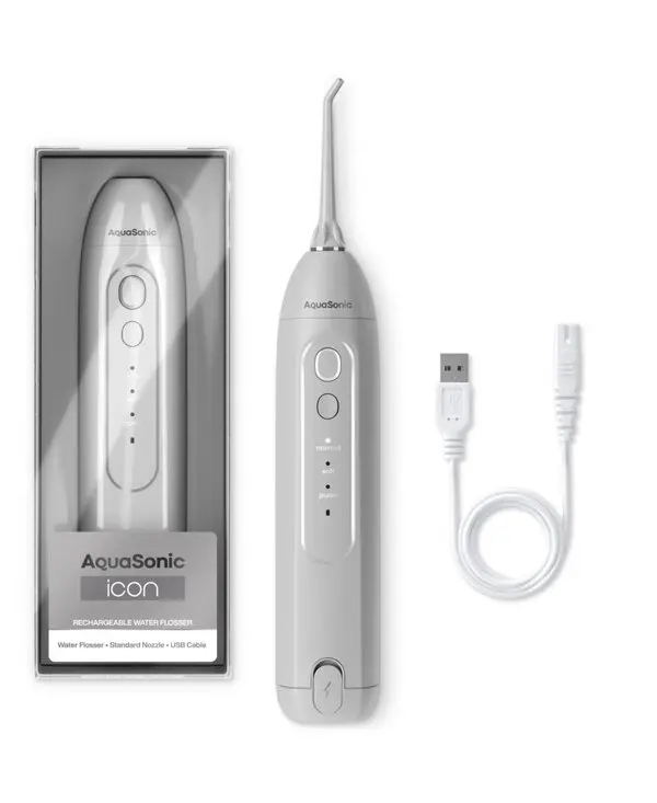 AQUASONIC Icon Electric Water Flosser - Silver