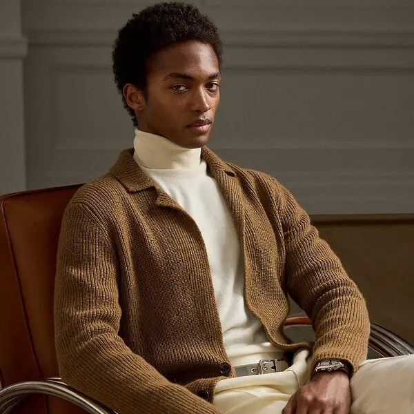 Ralph Lauren Textured Cashmere Blazer Cardigan