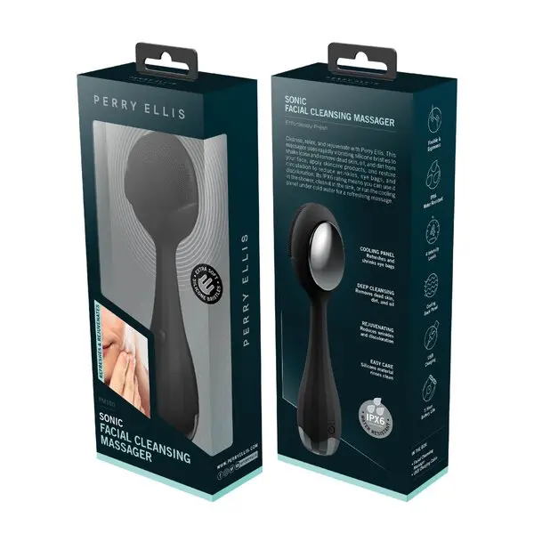 Perry Ellis Sonic Facial Cleansing Massager - Black