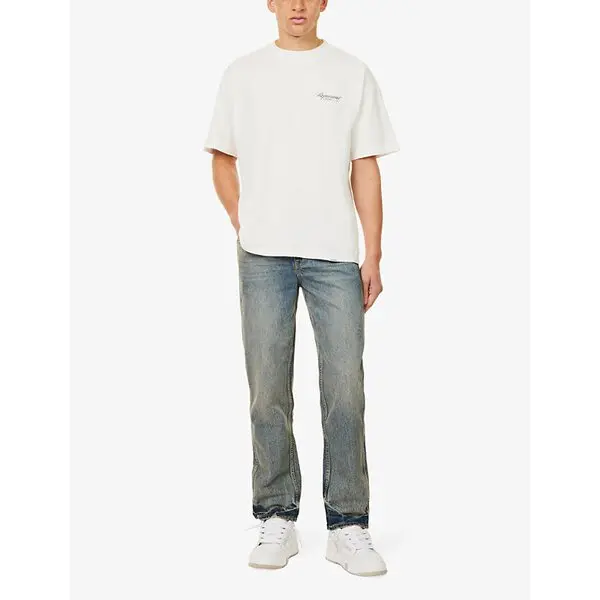 REPRESENT Script Logo-print Cotton T-shirt - Flat White
