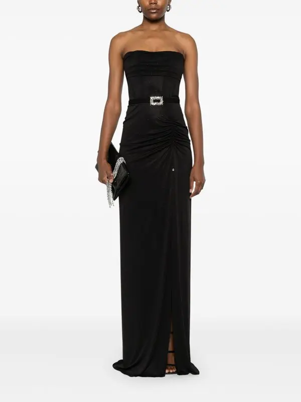 NISSA Corset-style Sleeveless Maxi Dress