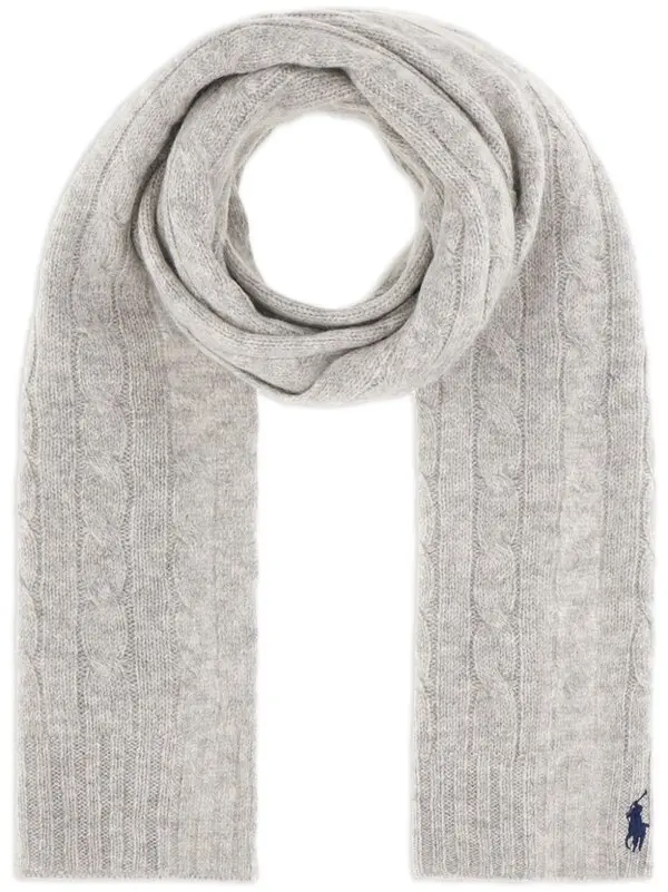 Polo Ralph Lauren Cable-knit Scarf - Grey