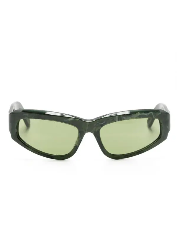 RETROSUPERFUTURE Motore Rectangle Sunglasses - Green