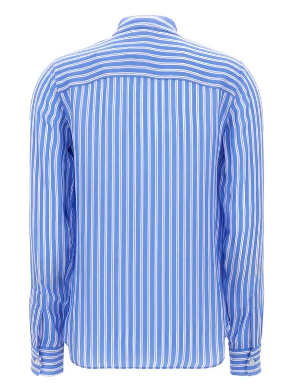 Michael Kors Striped Silk Blend Blouse