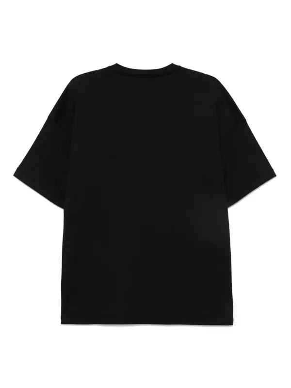 Giorgio Armani Logo-embroidered T-shirt - Black