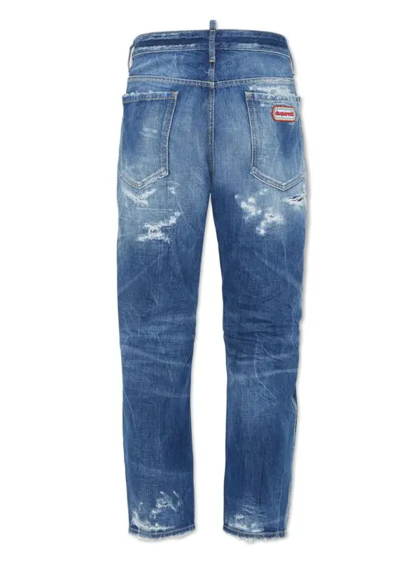 Dsquared2 Distressed Straight-leg Jeans