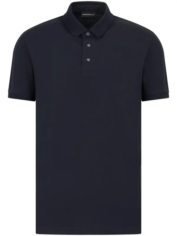 Emporio Armani Logo-tape Polo Shirt - Blue