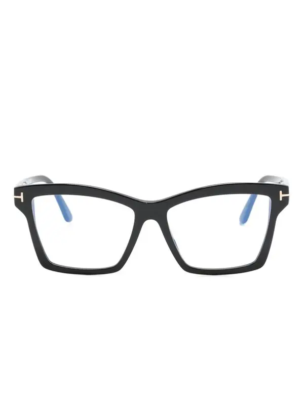 TOM FORD T-hinge Square-frame Glasses - Black