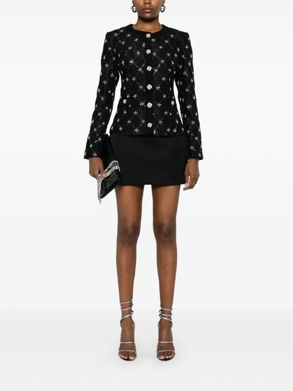 NISSA Embroidered Jacquard Jacket