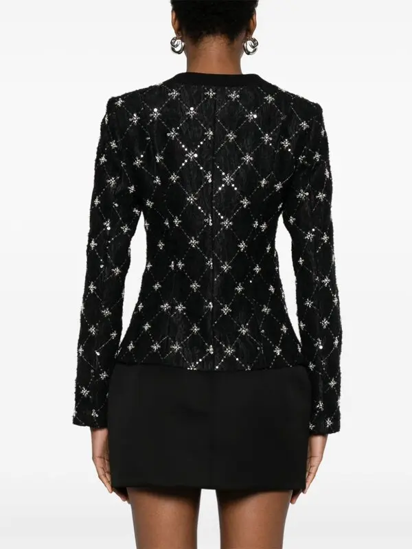 NISSA Embroidered Jacquard Jacket