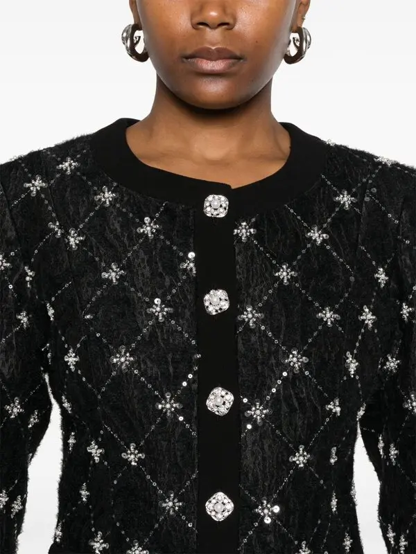NISSA Embroidered Jacquard Jacket
