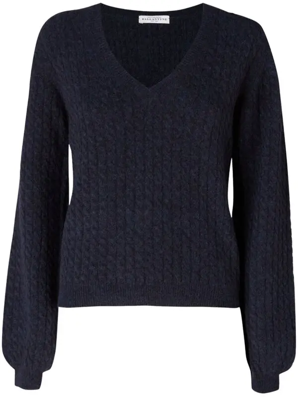 BALLANTYNE Cable-knit Jumper - Blue
