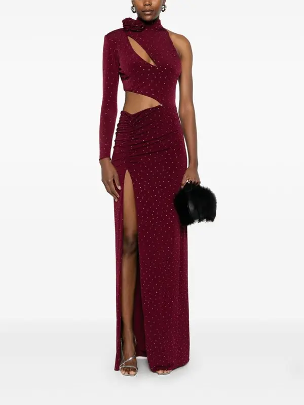 NISSA Rhinestone-embellished Maxi Dress