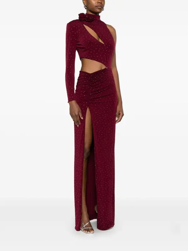 NISSA Rhinestone-embellished Maxi Dress