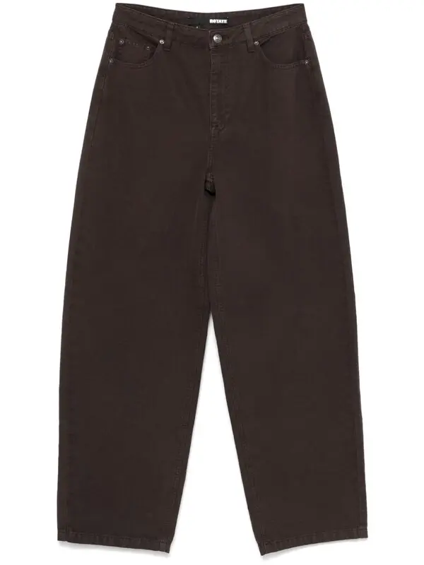 ROTATE BY BIRGER CHRISTENSEN Wide-leg Trousers - Brown
