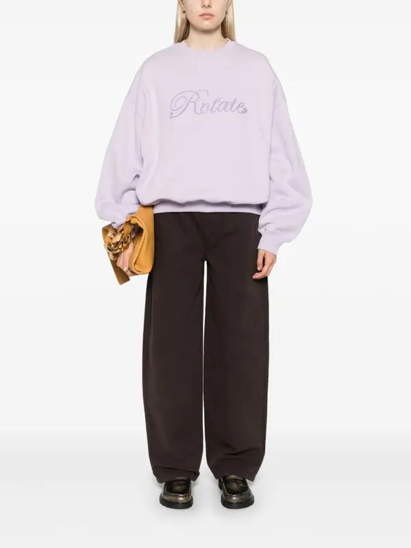 ROTATE BY BIRGER CHRISTENSEN Wide-leg Trousers - Brown