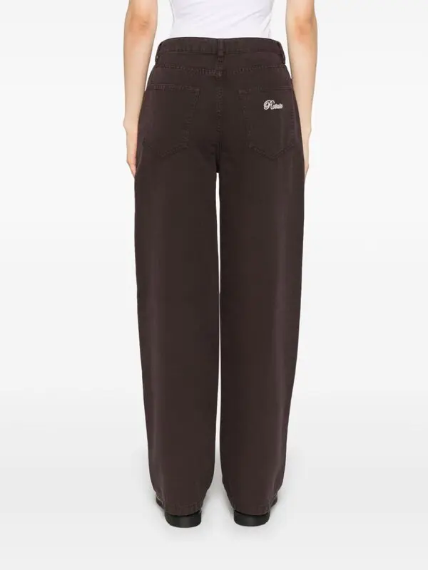 ROTATE BY BIRGER CHRISTENSEN Wide-leg Trousers - Brown