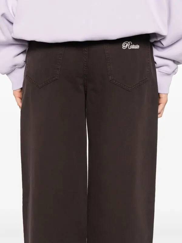 ROTATE BY BIRGER CHRISTENSEN Wide-leg Trousers - Brown
