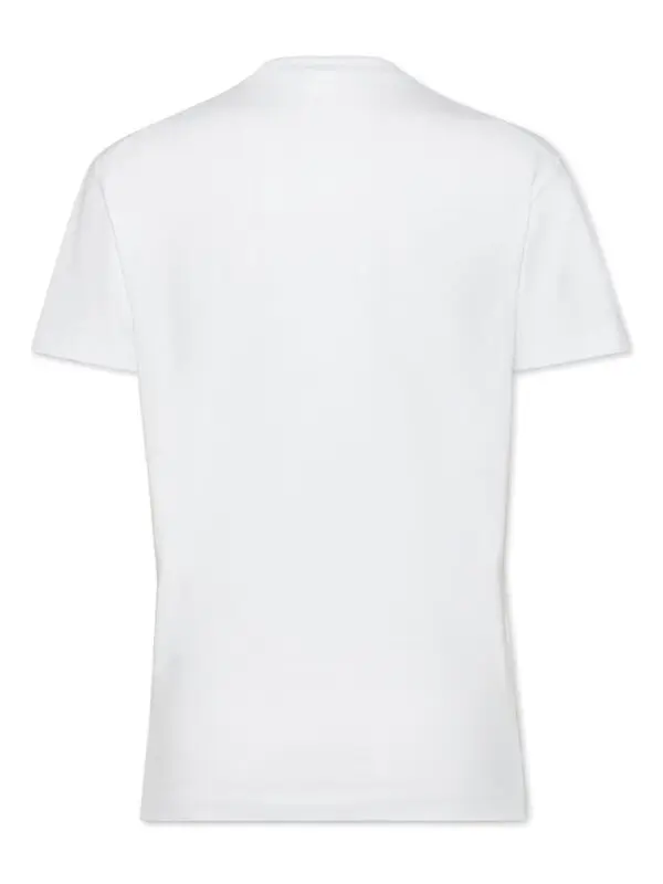 Dsquared2 Cotton Jersey Crew Neck T-shirt With Chest Pocket - White