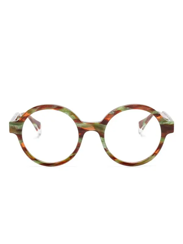 GIGI STUDIOS Roxane Round-frame Glasses - Green
