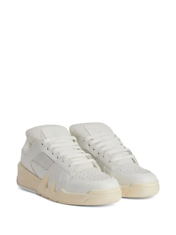 GIUSEPPE ZANOTTI Talon Leather Sneakers - White