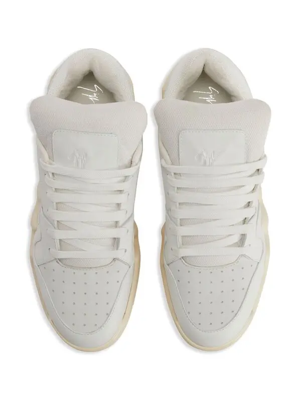 GIUSEPPE ZANOTTI Talon Leather Sneakers - White