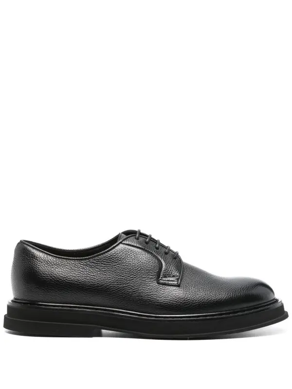 DOUCAL'S Leather Derby Shoes - Black